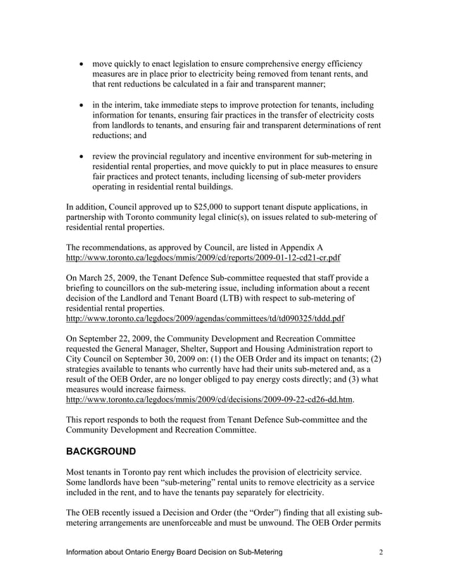 Sub-Metering and Tenants Rights | PDF