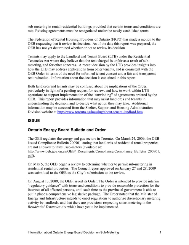 Sub-Metering and Tenants Rights | PDF