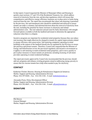 Sub-Metering and Tenants Rights | PDF