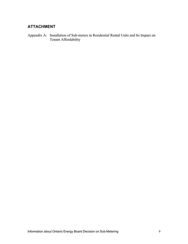 Sub-Metering and Tenants Rights | PDF