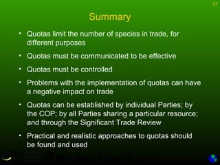 The Role of Quotas | PPT