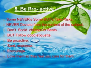 17 Tips to be an effective teacher - Part II | PPTX