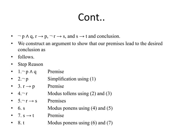 17 using rules of inference to build arguments | PPTX