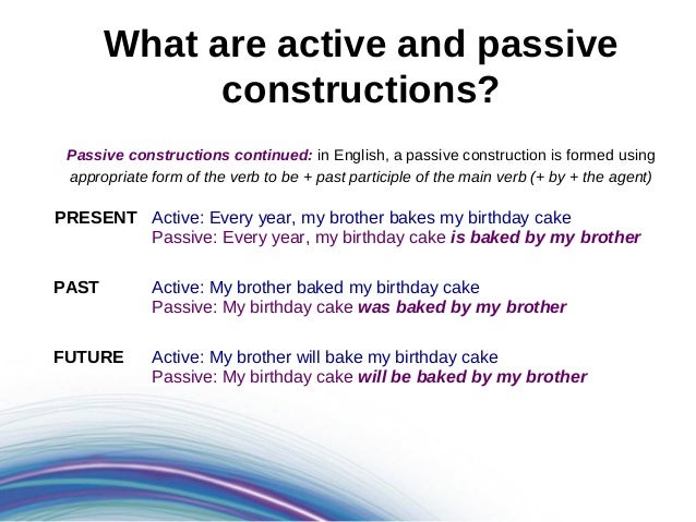 Foundations of Grammar 17: What are active and passive constructions?