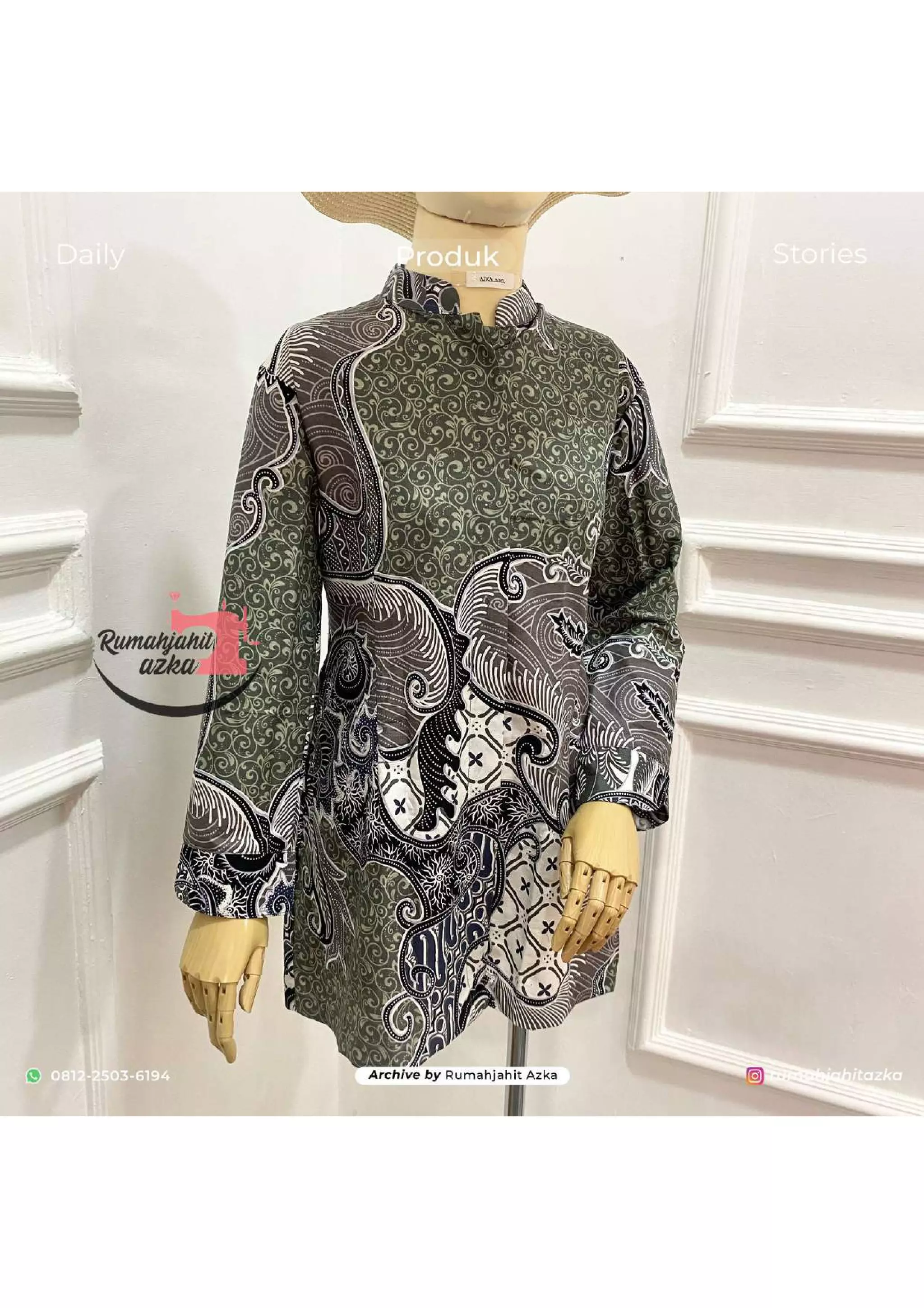 Batik Tunik Modern by Rumah Jahit Azka | PDF | Women\'s Outerwear ...