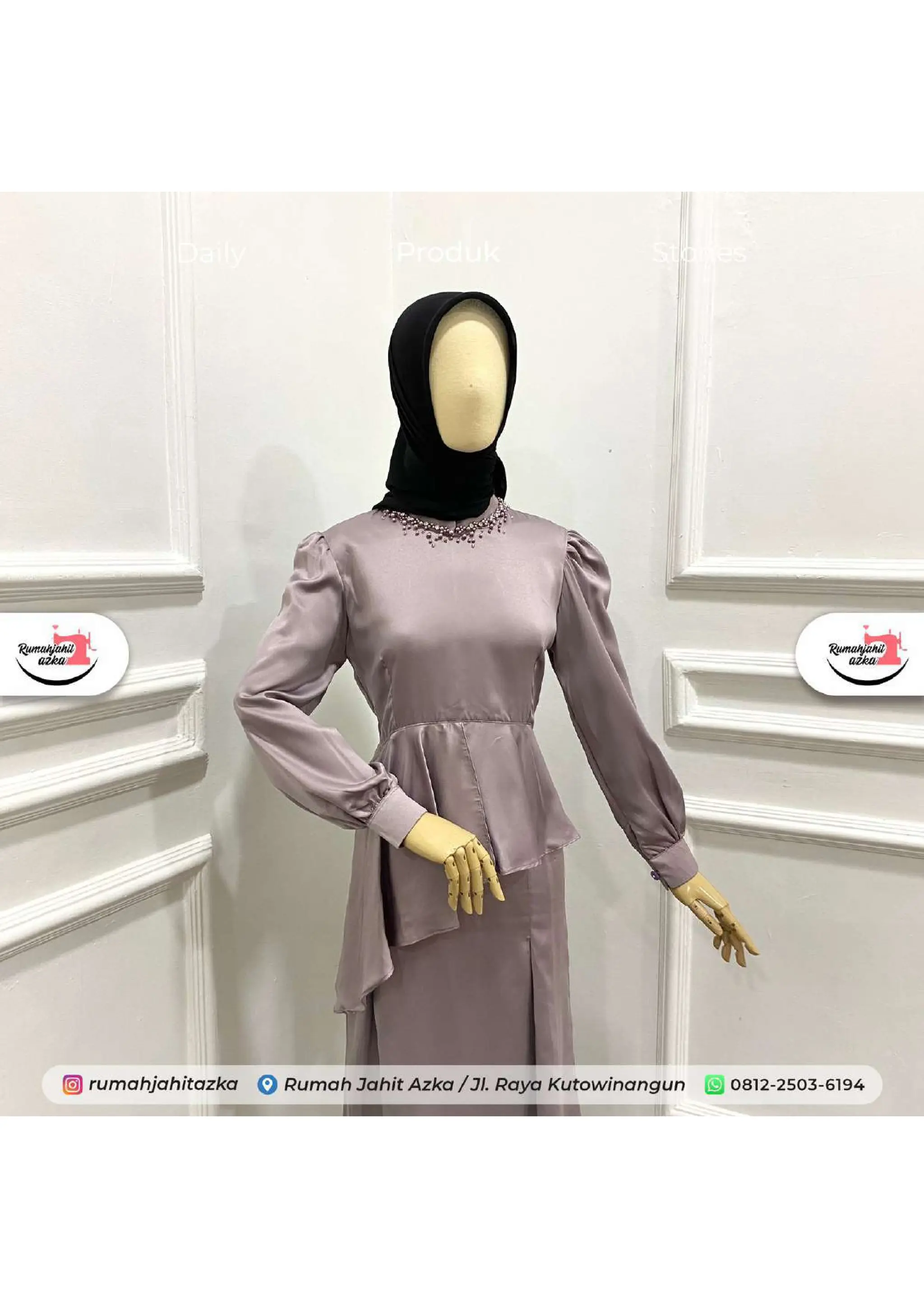 Simple Dress Payet Modern Hijab Rumah Jahit Azka | PDF