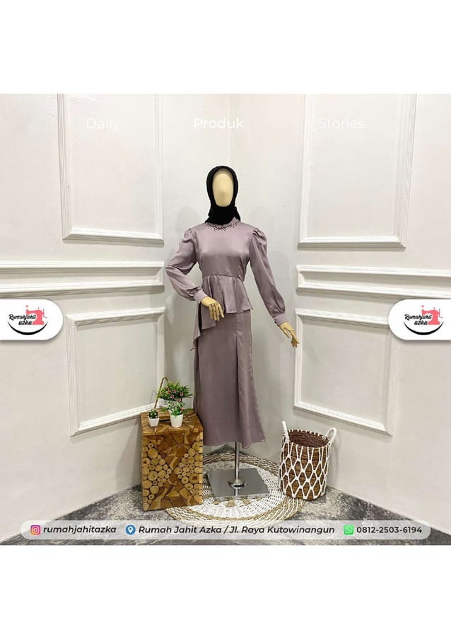 Simple Dress Payet Modern Hijab Rumah Jahit Azka | PDF