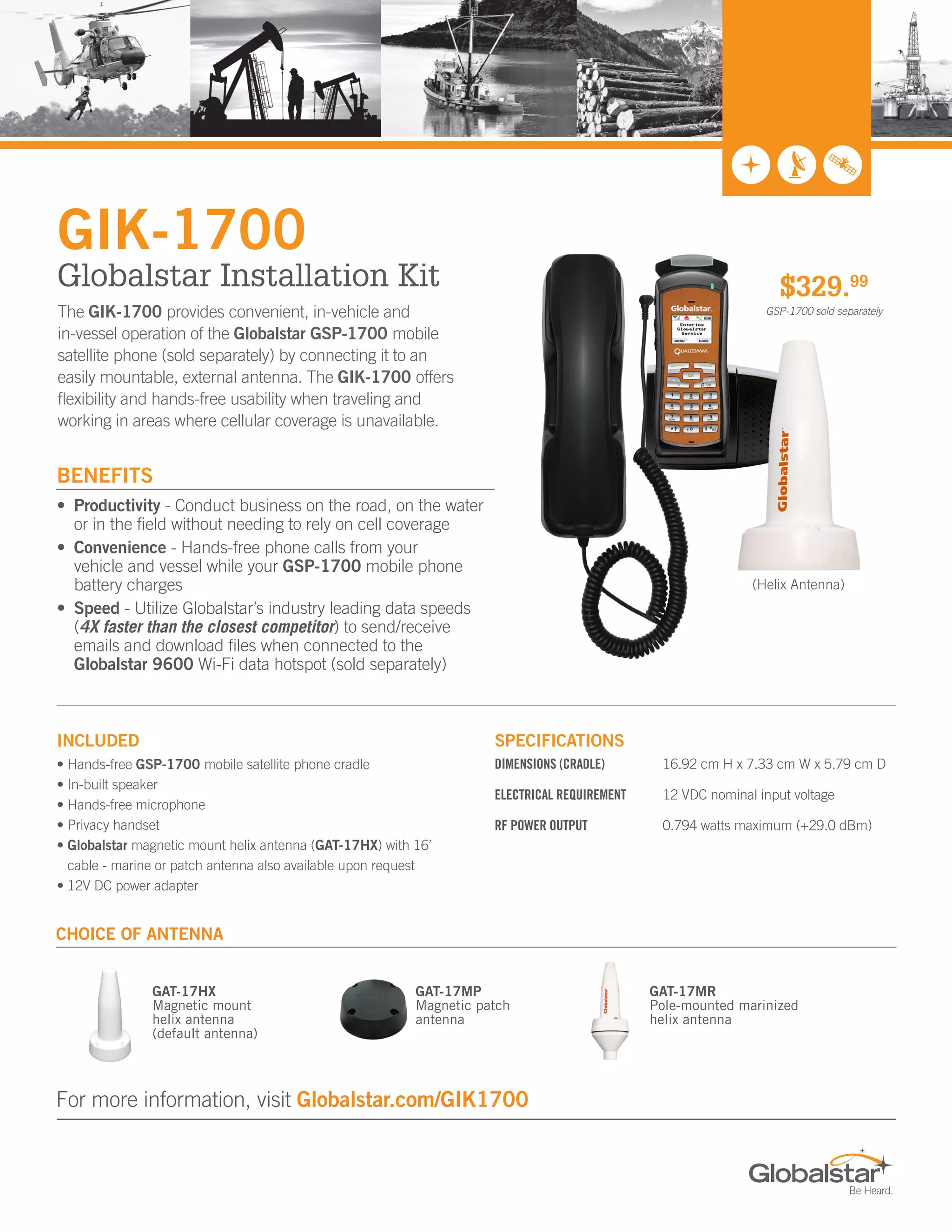 Globalstar Portable Docking Kit for GSP1700 satellite phone | PDF