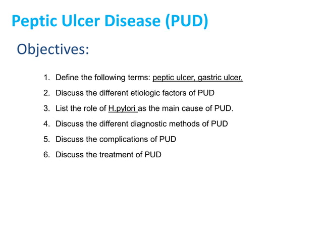 peptic ulcer management and Treatment ppt | PPT