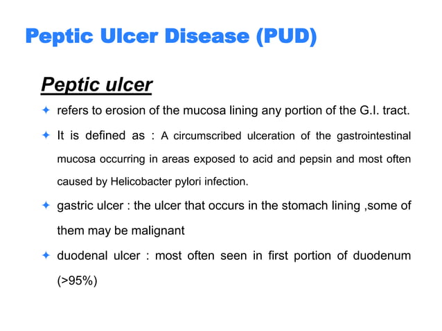 peptic ulcer management and Treatment ppt | PPT