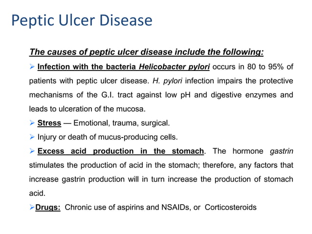 peptic ulcer management and Treatment ppt | PPT