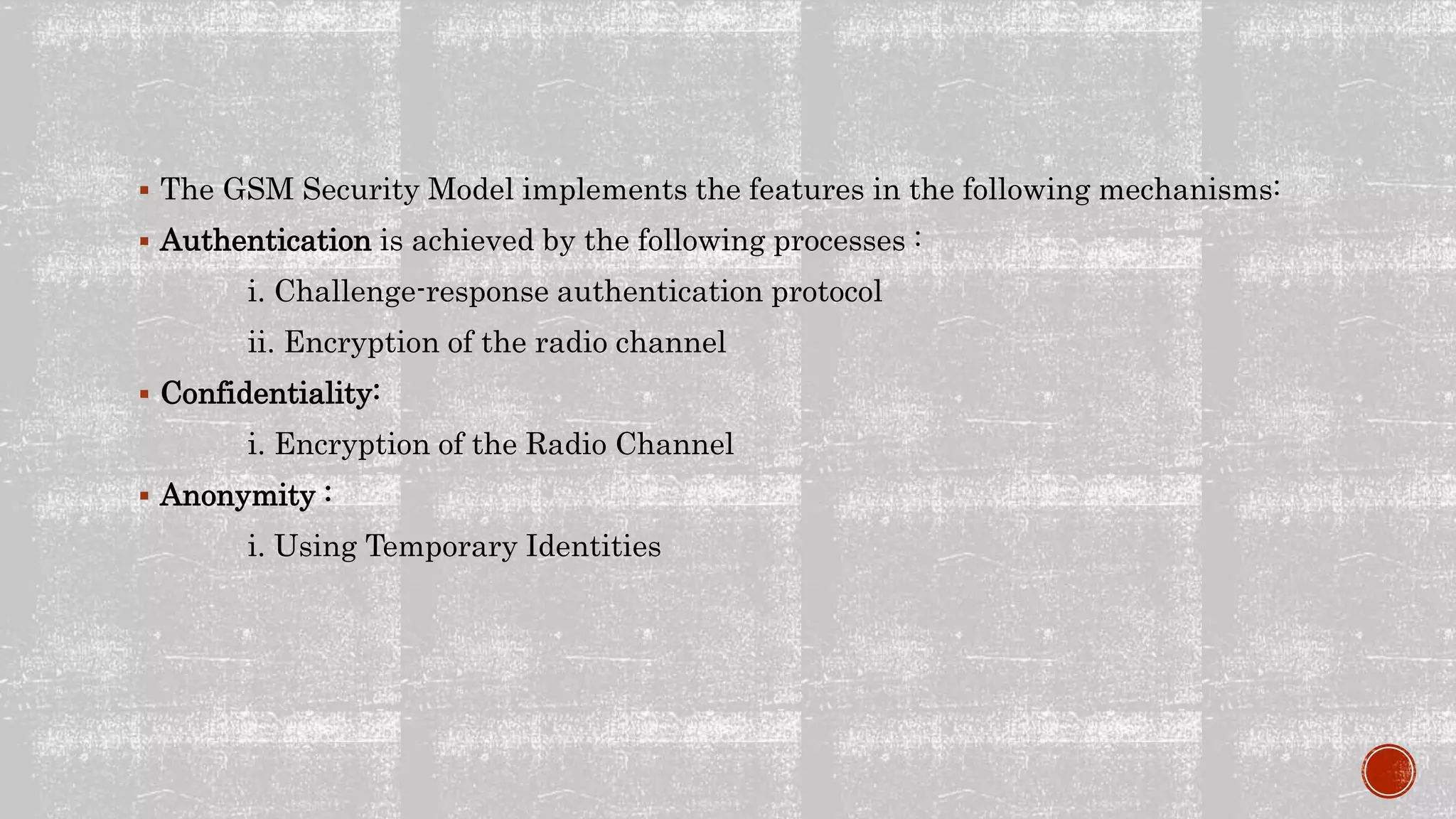 Security aspect in GSM | PPTX