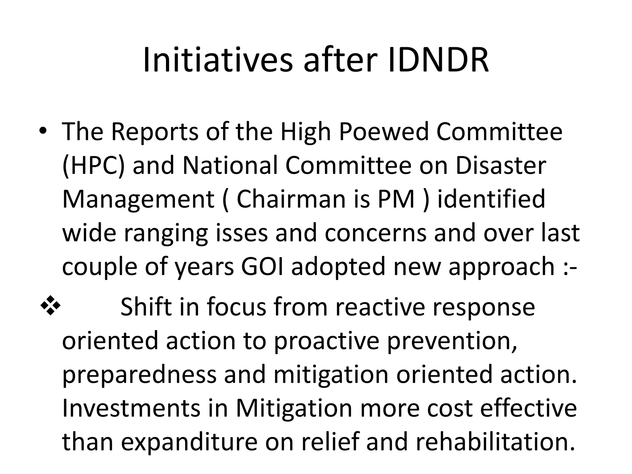 International Decades for Natural Disaster Reduction ( IDNDR ) | PPT