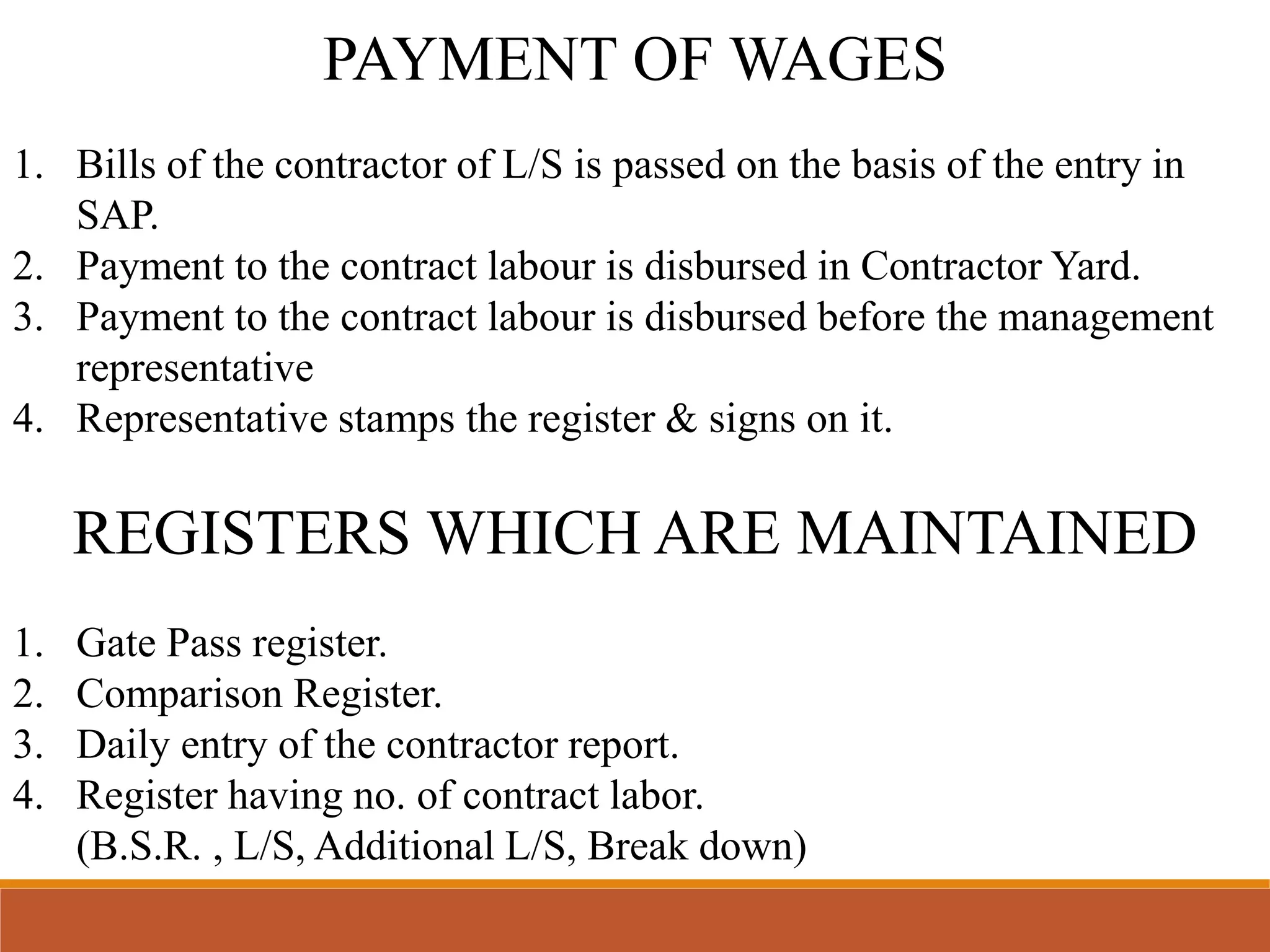 contract labour regulation abolition act 1970 | PPTX