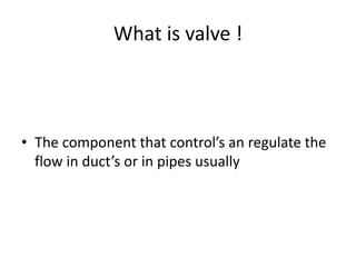 CONTROL VALVES | PPT