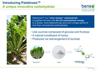 Low GI carbs – Can sugars play a role? The example of Palatinose™ (isomaltulose) | PPTX