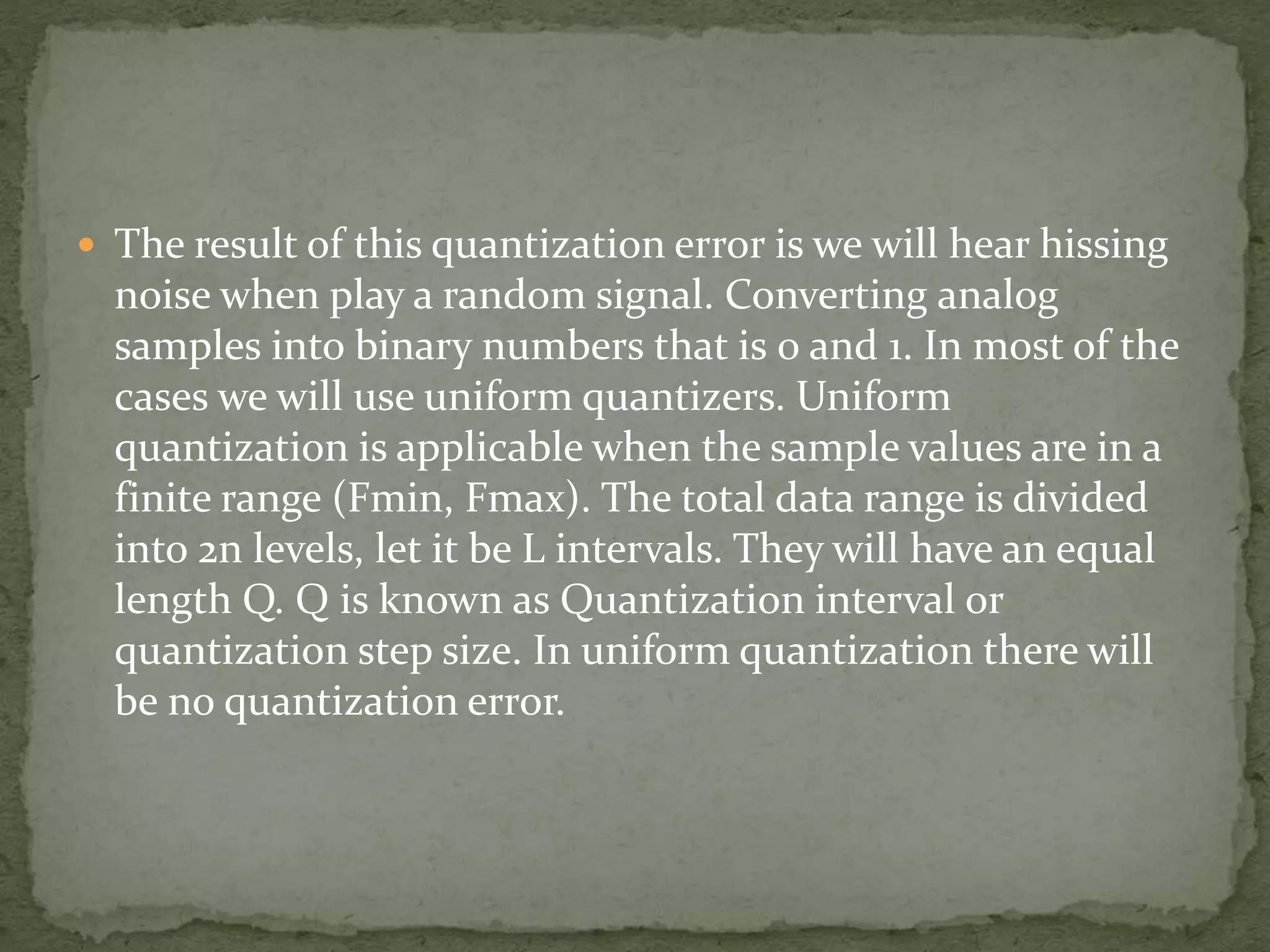 Pulse code modulation (PCM) | PPTX
