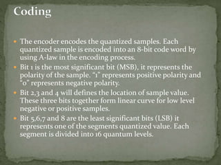 Pulse code modulation (PCM) | PPTX