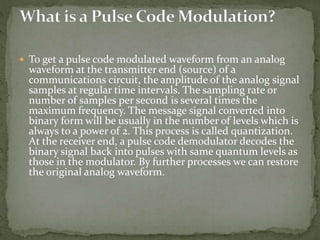 Pulse code modulation (PCM) | PPTX