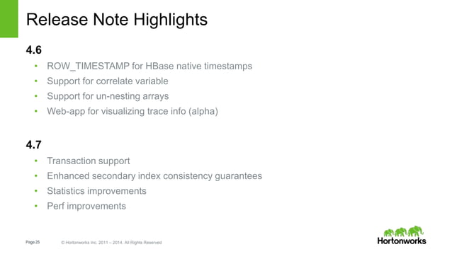 Apache Phoenix And Hbase Past Present And Future Of Sql Over Hbase Ppt 