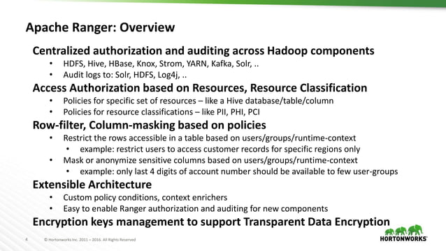 Security and Data Governance using Apache Ranger and Apache Atlas | PPTX