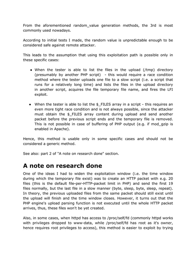 PHP LFI to Arbitrary Code Execution via rfc1867 file upload temporary ...