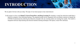 Presentation on FACE MASK DETECTION | PPTX
