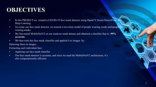 Presentation on FACE MASK DETECTION | PPTX