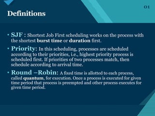 CPU Scheduling Algorithm (SJF, Round-Robin, Priority) | PPTX