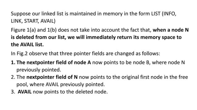 Deletion from a linked list | PPTX