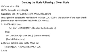 Deletion from a linked list | PPTX
