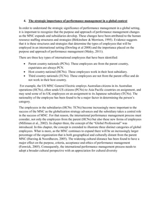 Performance Appraisal Methods of Multinational organization | PDF
