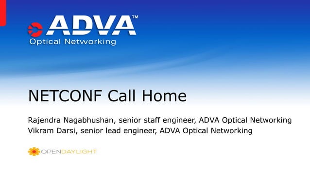 Netconf Call Home Ppt