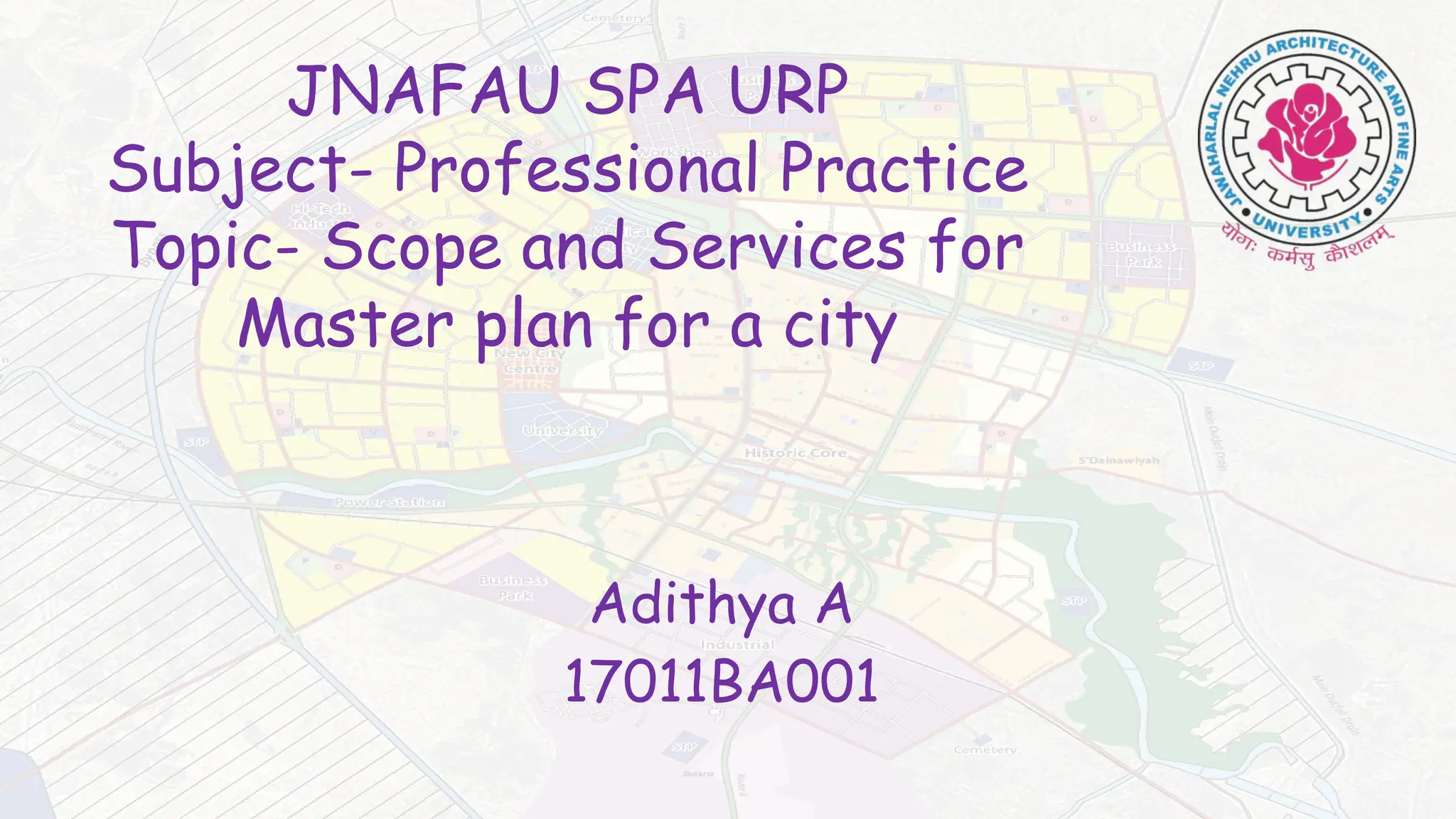Scope and Services of Master plan for a city | PPTX