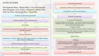 Scope and Services of Master plan for a city | PPTX