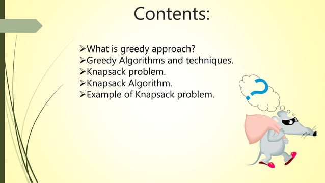 Fractional Knapsack Problem | PPT
