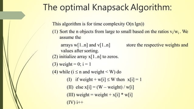 Fractional Knapsack Problem