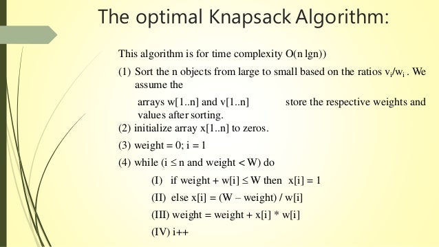 Fractional Knapsack Problem