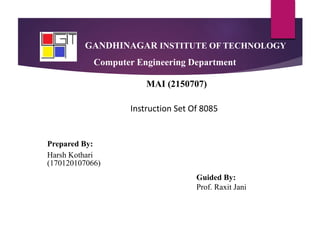 Instructuion set of 8085 | PPTX