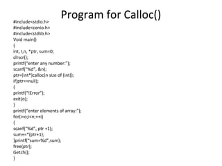 Dynamic Memory Allocation | PPT