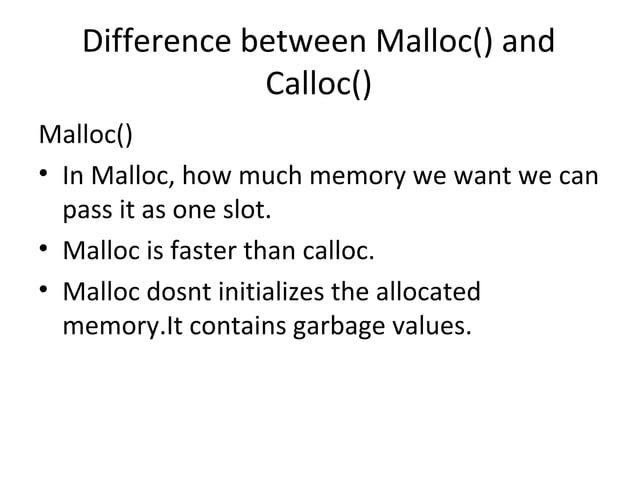 Dynamic Memory Allocation | PPT Dynamic Memory Allocation | PPT