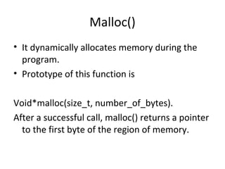 Dynamic Memory Allocation | PPT