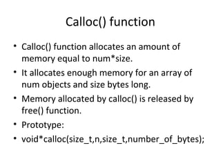 Dynamic Memory Allocation | PPT