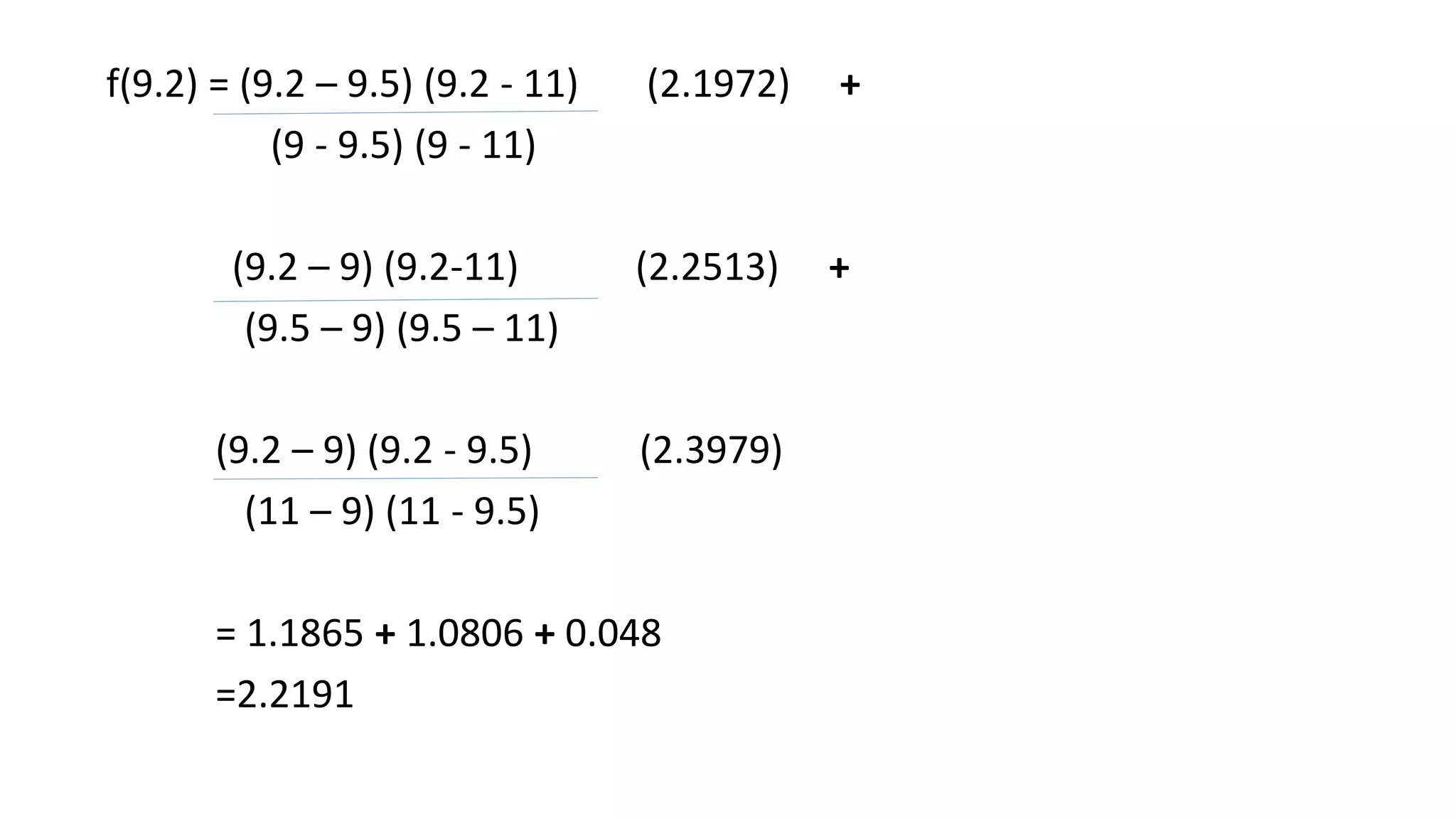 interpolation of unequal intervals | PPTX