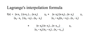 interpolation of unequal intervals | PPTX