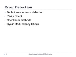 error detection | PPTX | Computing | Technology & Computing