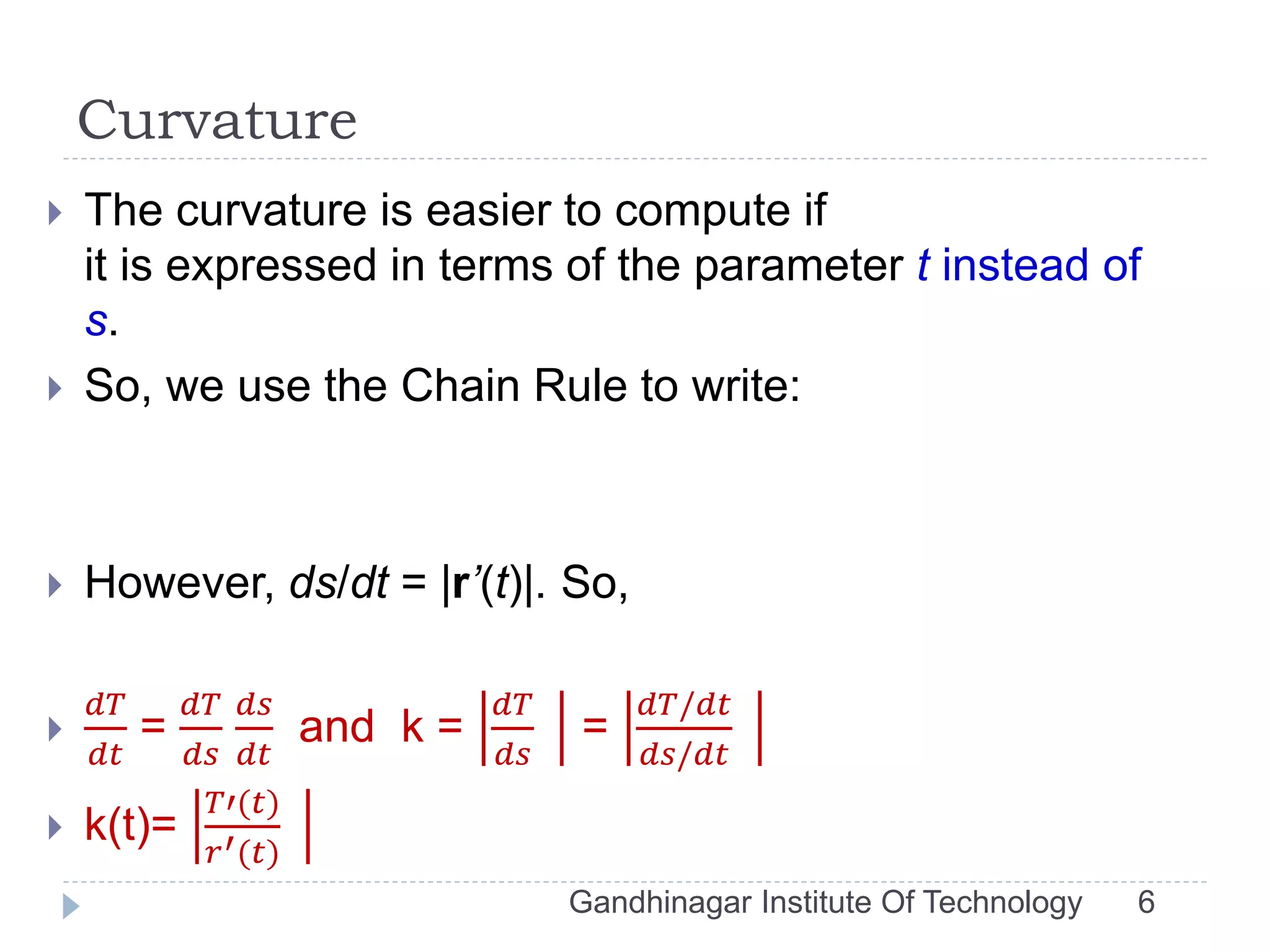Arc Length, Curvature and Torsion | PPTX
