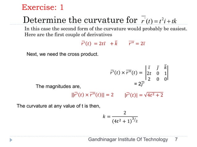 Arc Length, Curvature and Torsion | PPTX | 3-D Graphics | Computer ...