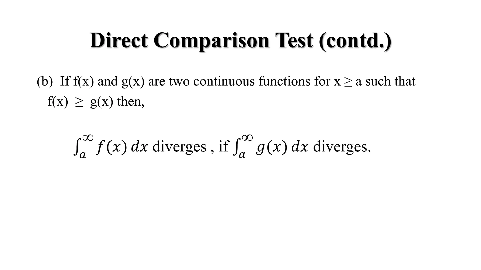 Convergence and Divergence of Improper Integrals | PPTX