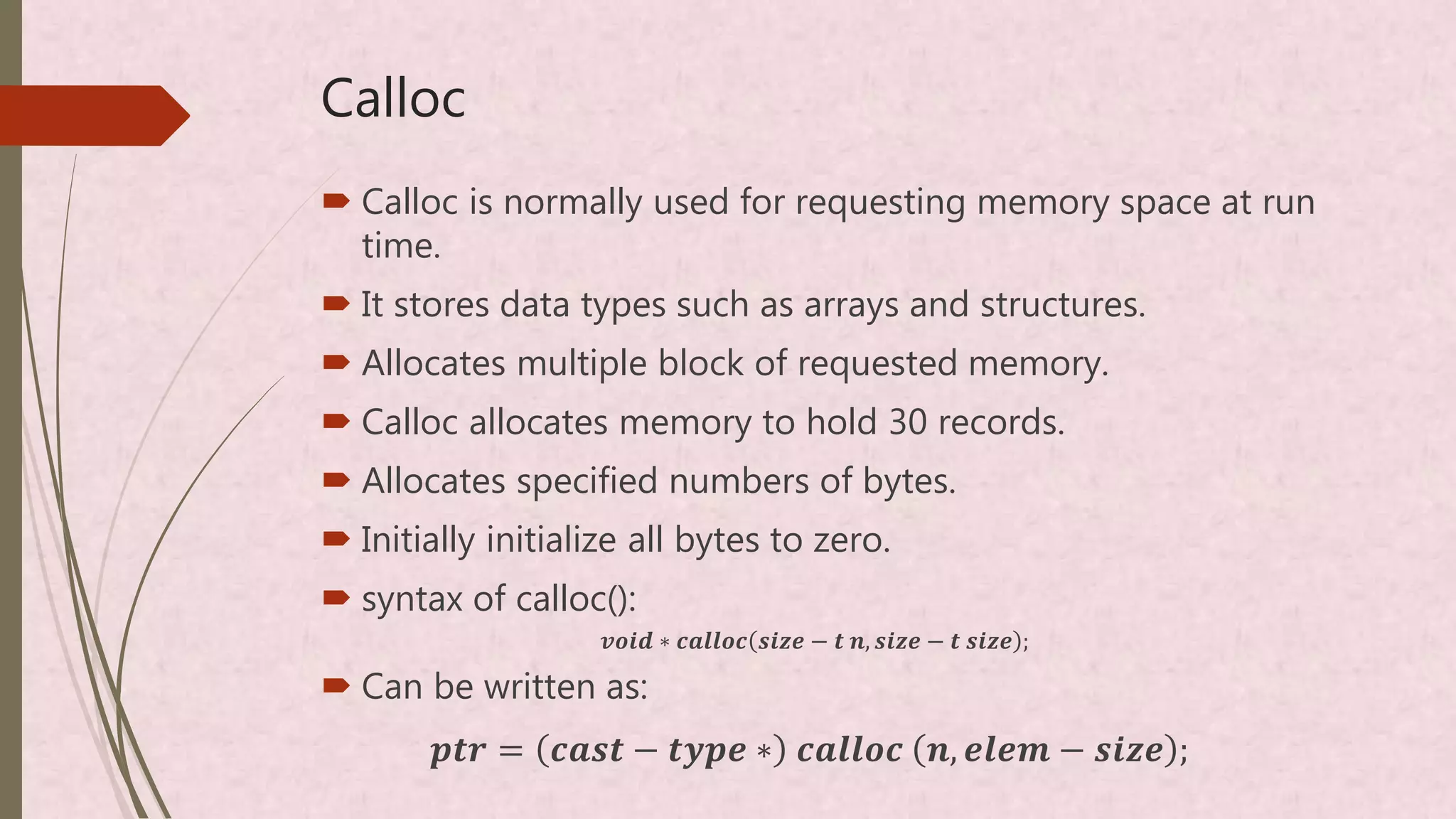 Dynamic memory allocation | PPT Dynamic memory allocation | PPT